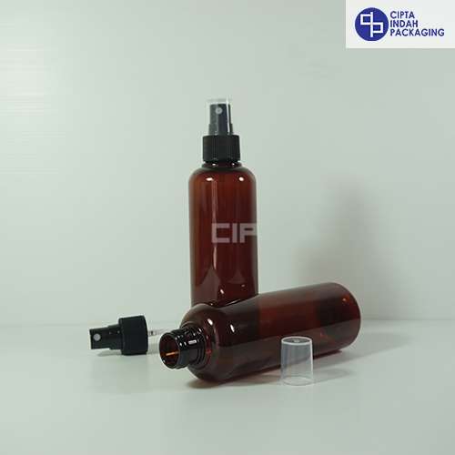 Botol Spray 250 ml Coklat-Tutup Hitam – cipta indah packaging